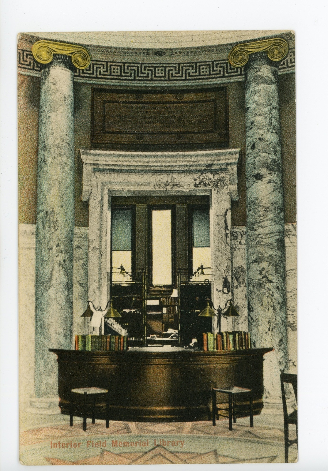 Conway MASS Field Memorial Library Interior ANTIQUE PC ca. 1909 | eBay