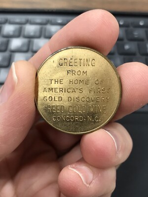 Vtg 1949 Reed Gold Mine Concord NC Cabarrus Sesqui-Centennial Brass ...