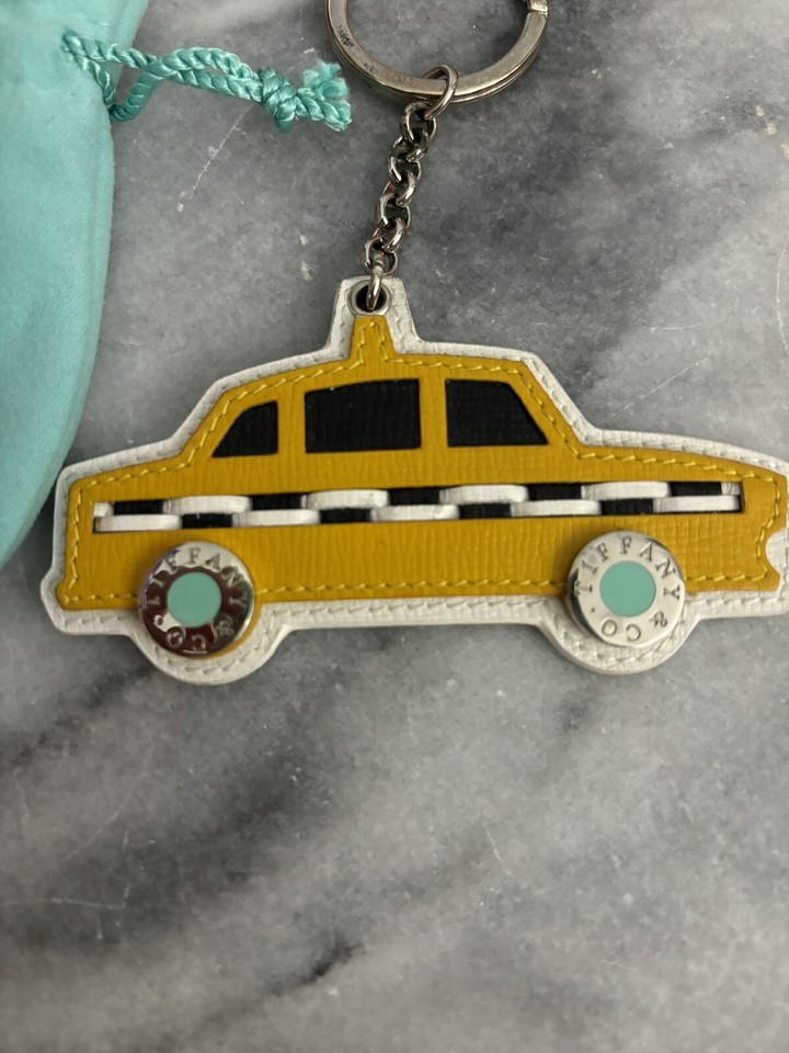 100% authentic Tiffany & Co. leather taxi cab keychain | eBay