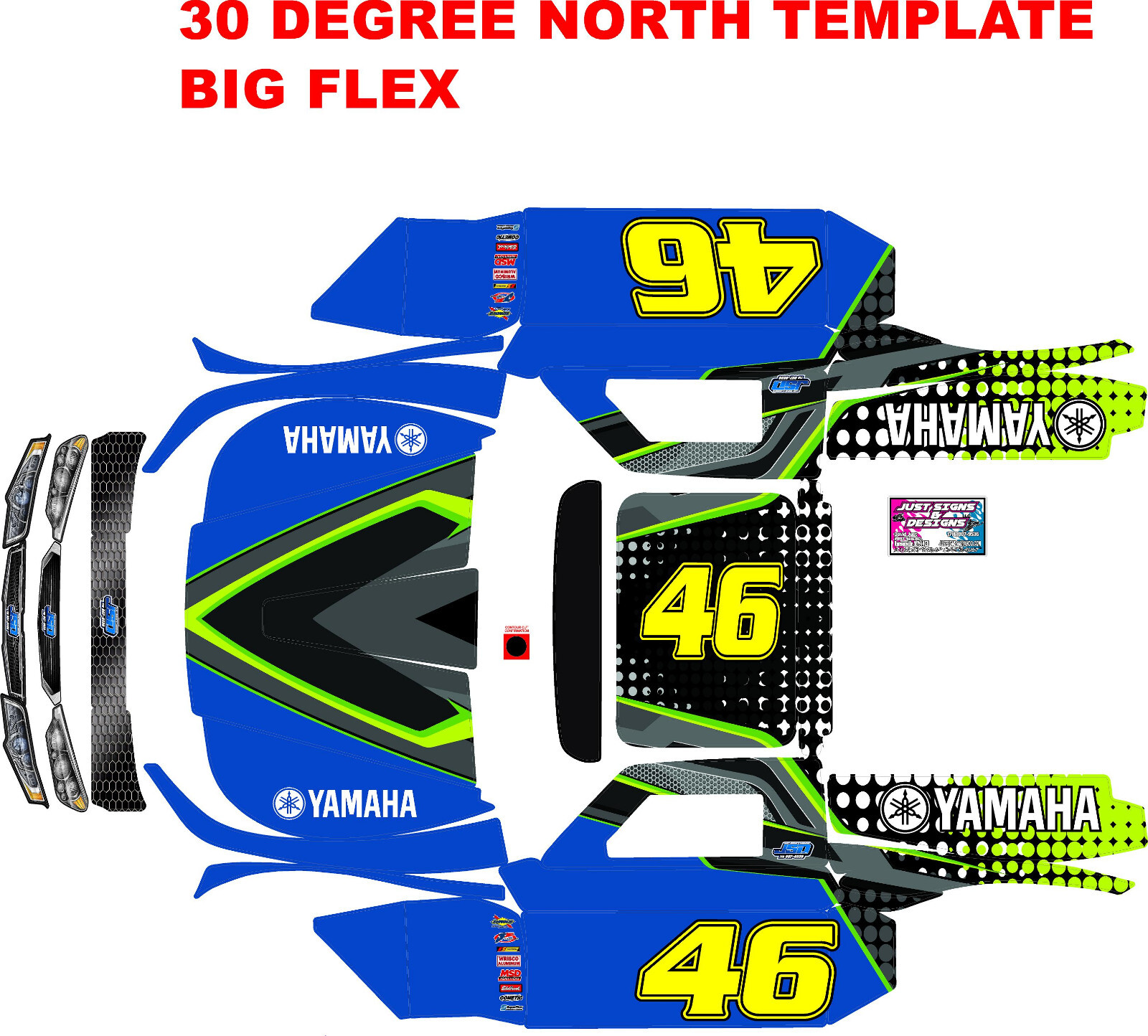 BIG FLEX Losi 5iveT 5t HPI hoonage rovan wrap decals stickers rc wrap ...