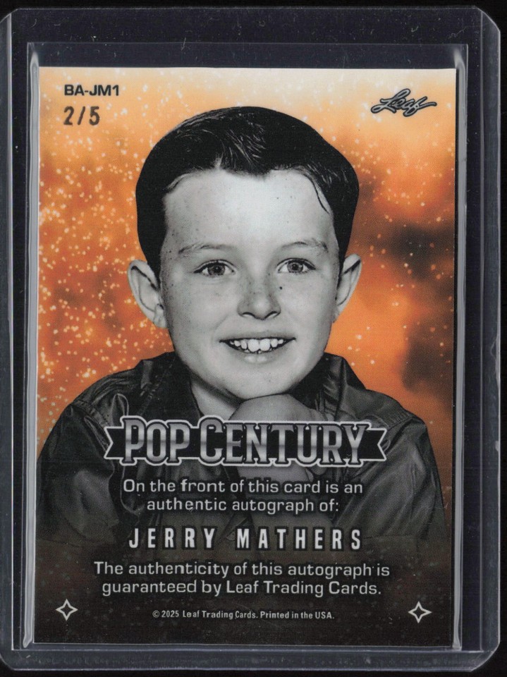 2025 Leaf Pop Century Crystal Green Jerry Mathers 2/5 Auto Autograph | eBay
