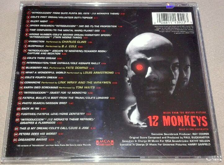 12 MONKEYS-MUSIC FROM THE MOTION PICTURE-CD-(Paul Buckmaster) | eBay