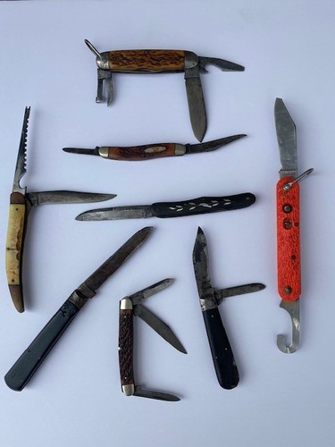 Vintage Pocket Knife Lot 8pc Parts Repair Boker,Kabar and more ,2 with no issues | eBay