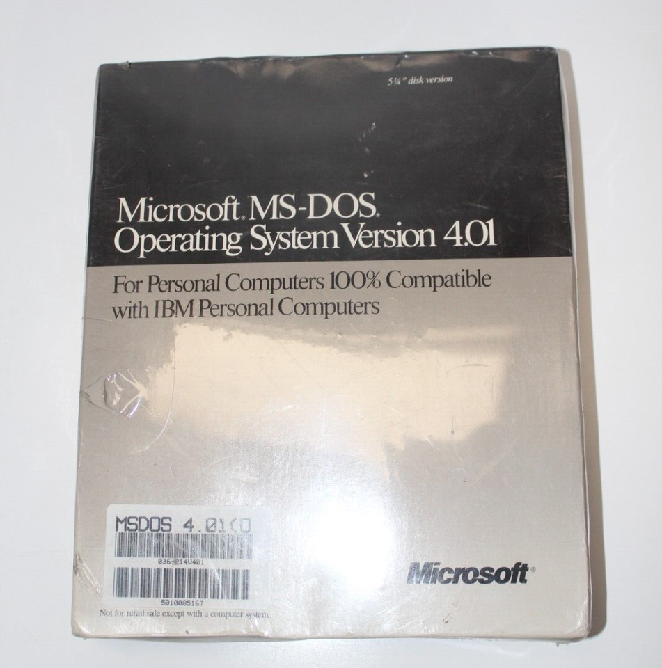 Microsoft MS-DOS 4.01 Operating System Version 5.25 Disks (SEALED) | eBay