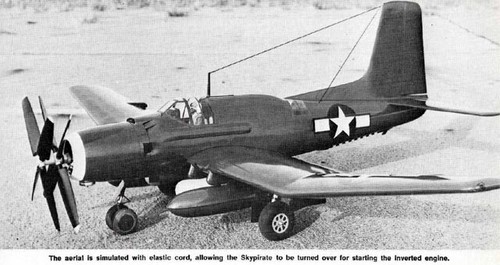 Douglas XTB2D-1 Skypirate 84" Wingspan RC Model Airplane Printed Plans ...