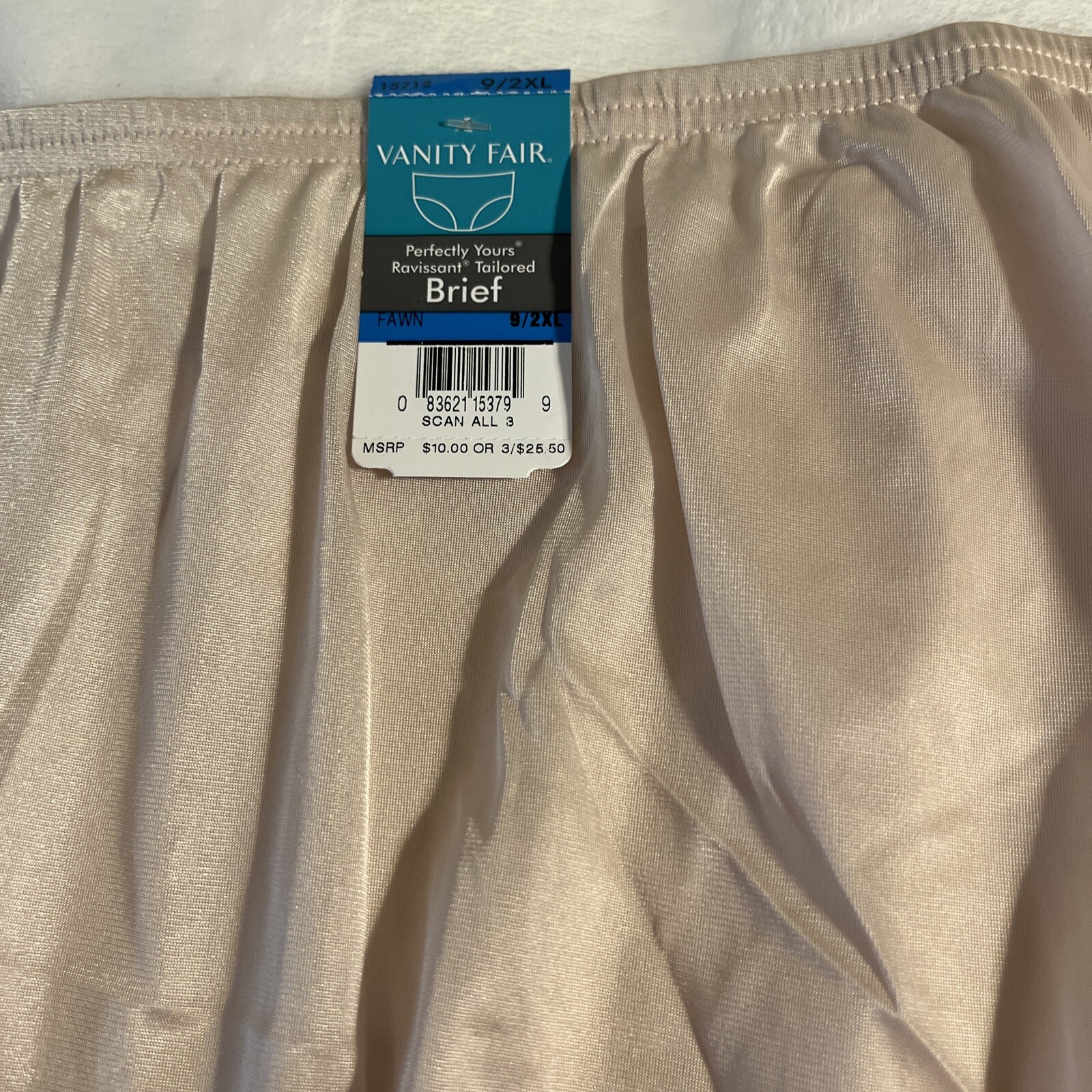 Vanity Fair Perfectly Yours Ravissant Tailored Brief Fawn , 9/2 Xl | eBay