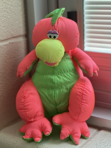 Hobby Lobby Stores Dino Dinosaur pink green 10" Pluffies Puff Stuffed ...