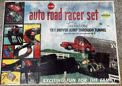 Vintage 1960’s Sears Allstate Marx Sky Driver Jump Auto Road Racer Slot ...