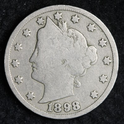 1898 LIBERTY V NICKEL HAND PICKED GOOD TO VERY GOOD | eBay