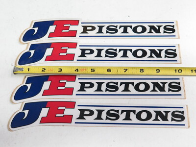 (4) JE Pistons Stickers (Racing Sponsor Sticker NHRA Nascar Motocross ...