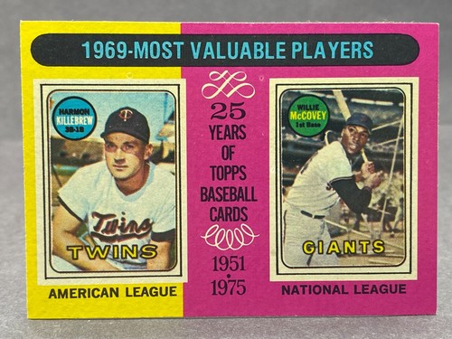 1975 Topps MOST VALUABLE PLAYERS Card # 207 Crease-Free Killebrew ...