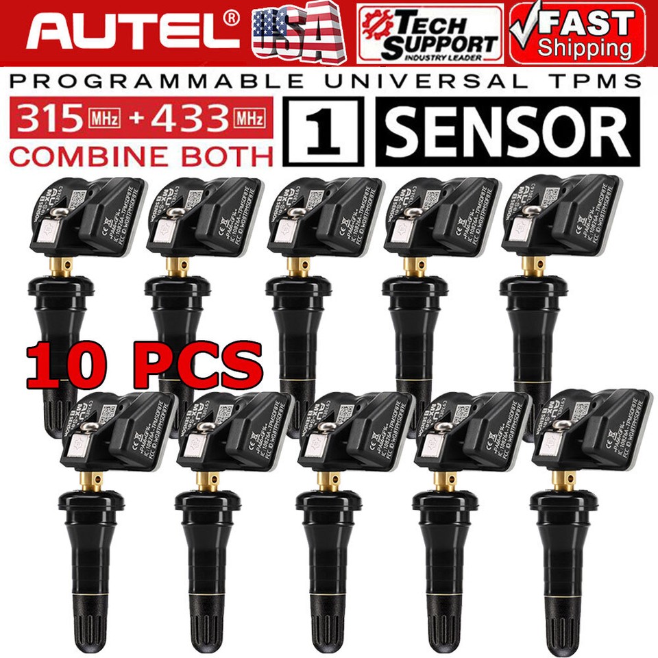 Autel TPMS MX-Sensor 315MHz 433MHz Universal Programmable Tire Pressure ...
