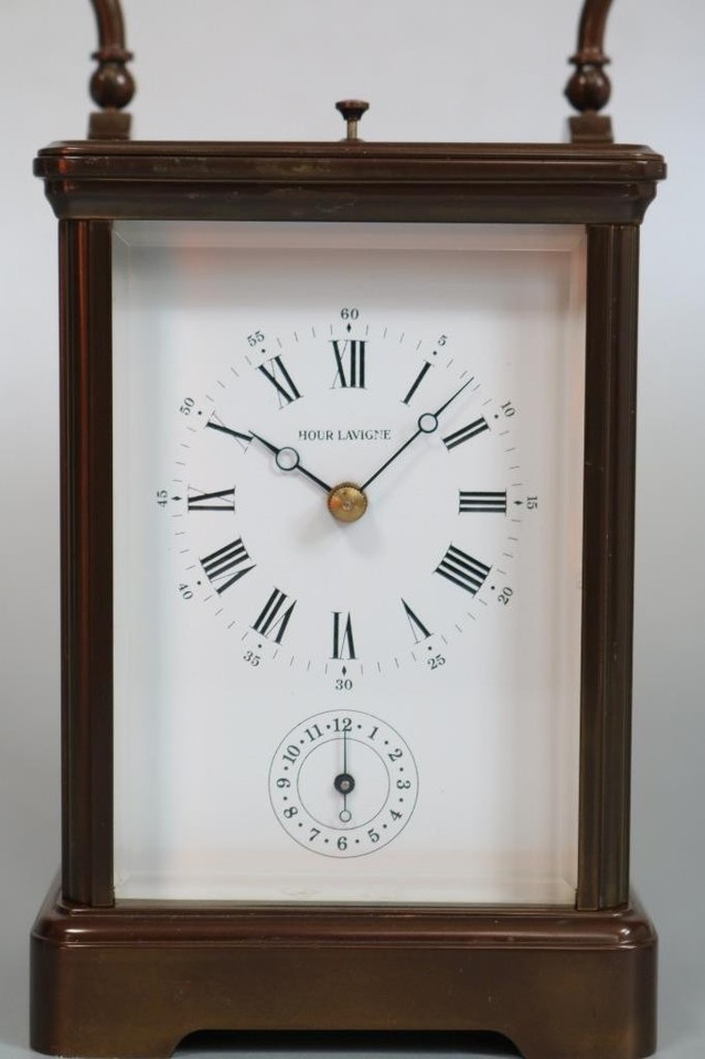 HOUR LAVIGNE FRENCH CARRIAGE CLOCK strike hour repeat & alarm WORKING ...