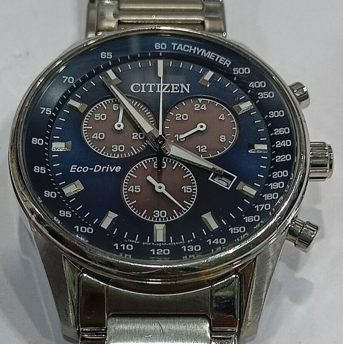 H500-S11064 CITIZEN ECO-DRIVE BLUE DIAL STAINLESS STEEL MEN'S WATCH C2 ...
