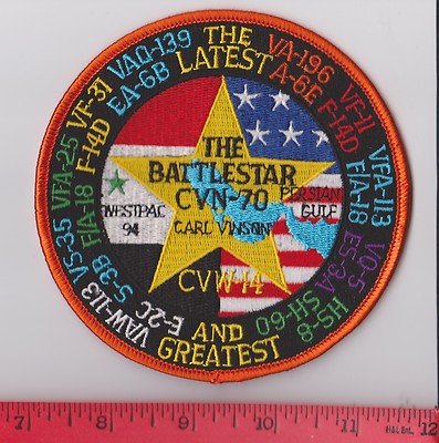 USS CARL VINSON CVN-70 WESTPAC 1994 CVW-14 CVN70 PERSIAN GULF CRUISE ...