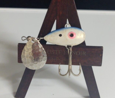 MANN'S LITTLE GEORGE TAIL SPINNER FISHING LURE BLUE STRIPE | eBay