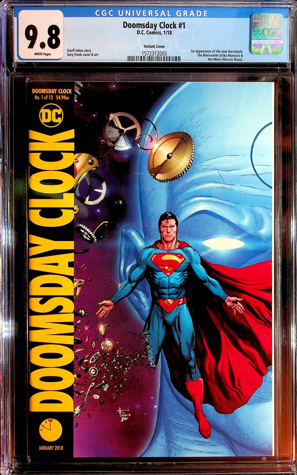 Doomsday Clock #1 (2018) - CGC 9.8 - Gary Frank Variant Cover | eBay
