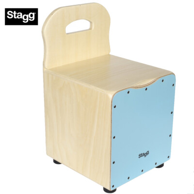 Stagg CAJ-KID-BL Kids Percussion Cajon with Easy-Go Backrest - Blue | eBay