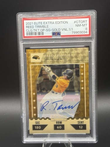 2021 Elite Extra Edition Optic College Ticket Auto #CTO-RT Reed Trimble ...