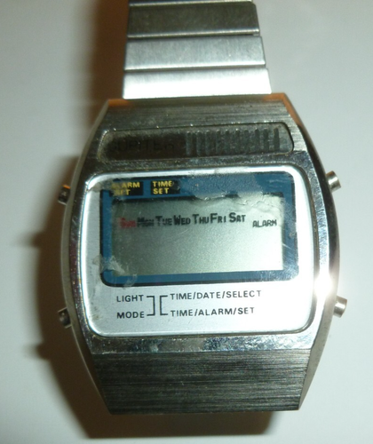 Vintage Digital Watch Silver Tone Jupiter | eBay