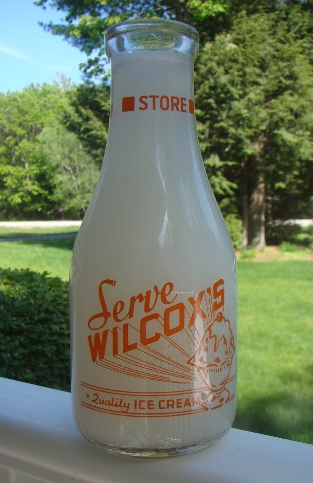 Vintage WILCOX'S SILVER SPRING FARM- MANCHESTER, VERMONT Quart ACL Milk ...