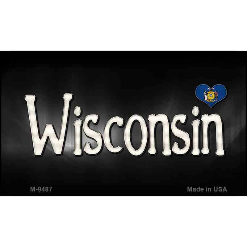 Wisconsin Flag Script Novelty Metal Magnet M-9487 | eBay