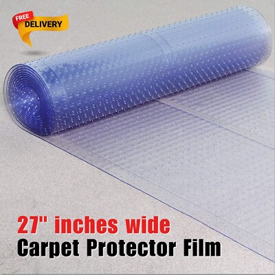 Vinyl Plastic Carpet Protector Clear Runner Home Office Hallway Film ...