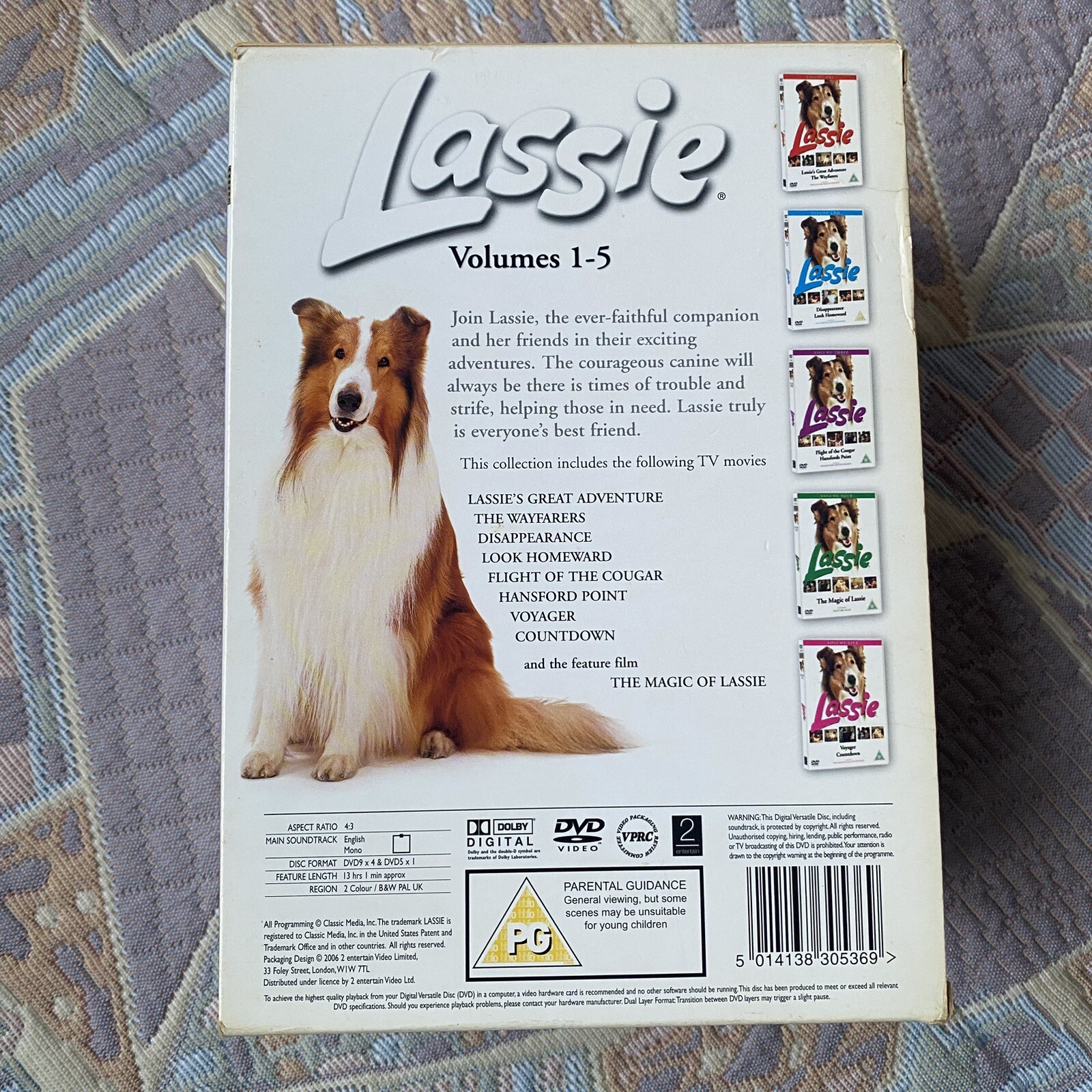 ‘Lassie’ Volumes 1-5 DVD 2006. Nine Fun-filled Adventures TV Series PG ...
