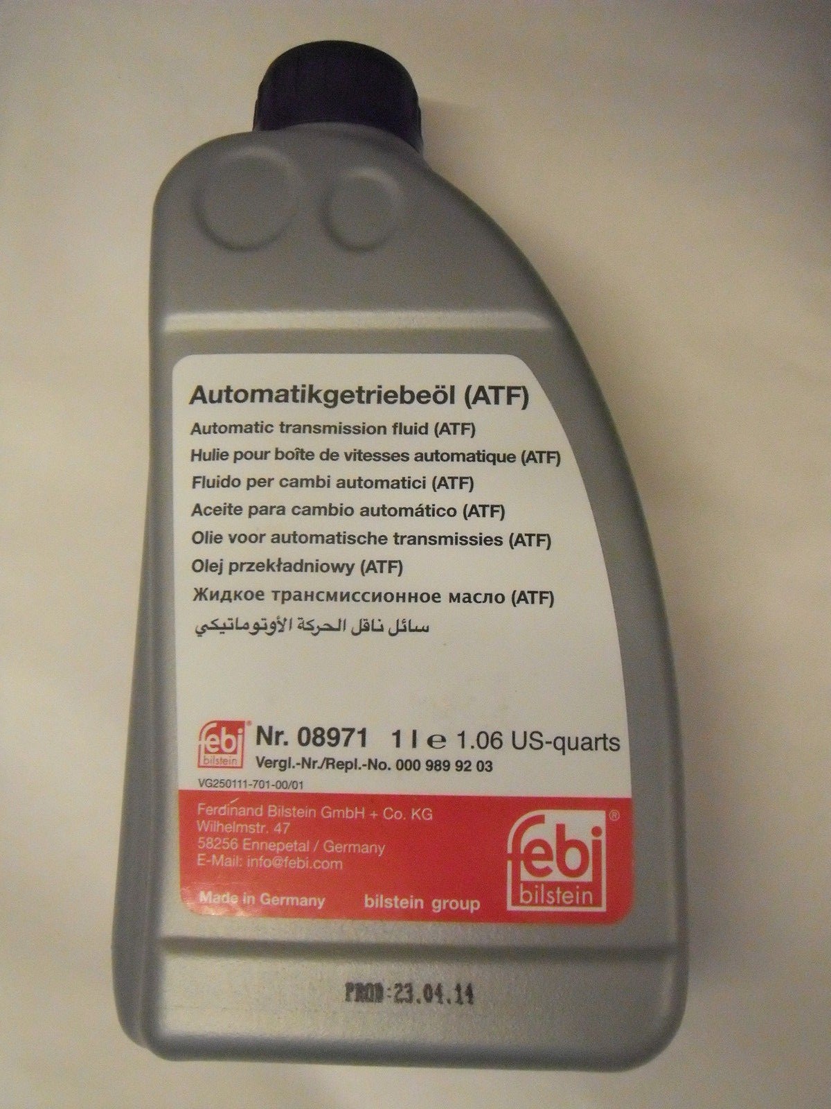 Febi 08971 1l Lenkgetriebeöl Hydrauliköl ATF (Rot) für Opel Merdedes ...