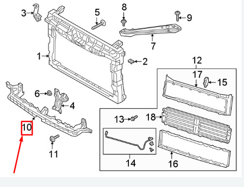 VW JETTA MK7 A7 FRONT RADIATOR SUPPORT DEFLECTOR GUIDE 17A805705E NO🇺🇸 ...