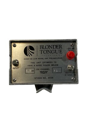 Single Channel UHF Preamplifier 54-216 MHz (Channel 38) | eBay