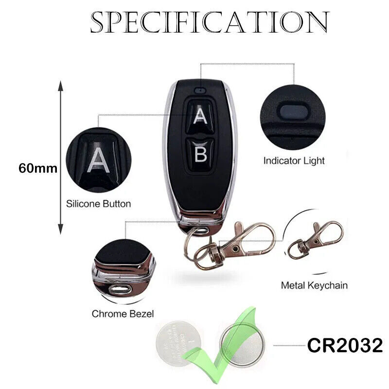 Universal 433Mhz Remote Control Wireless Switch DC 12V 24V 72V 30A ...