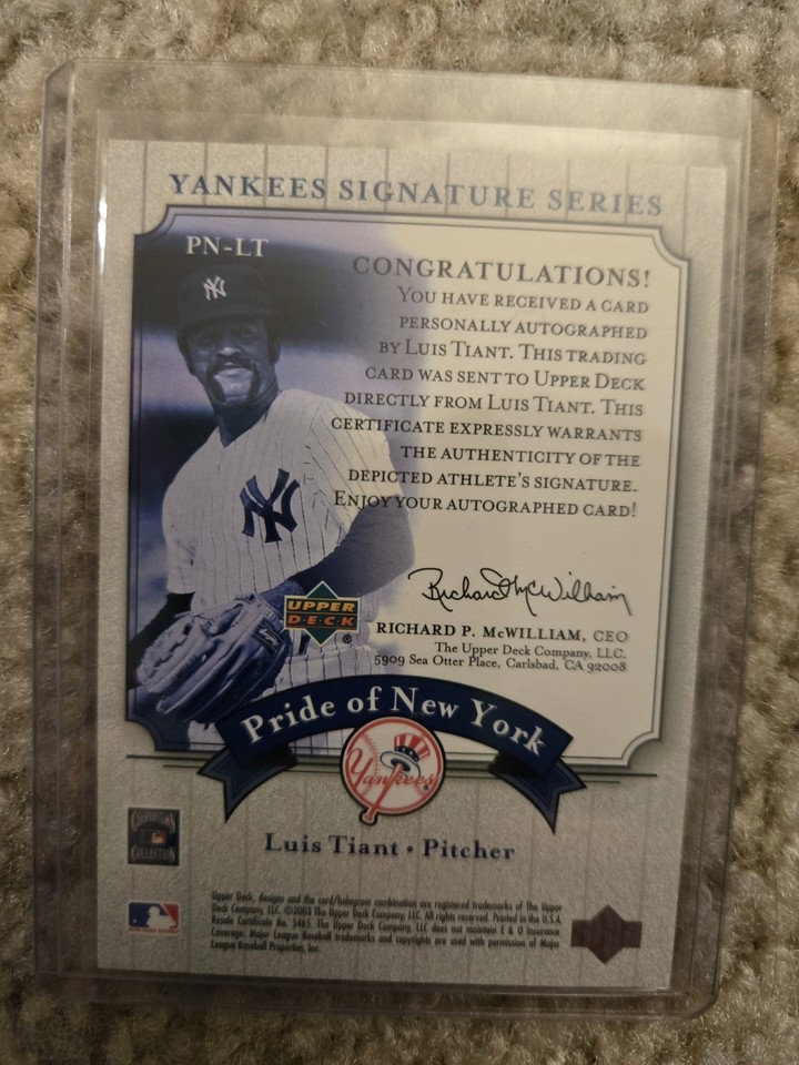 Autographed 2003 Luis Tiant Upper Deck Auto Yankees | eBay