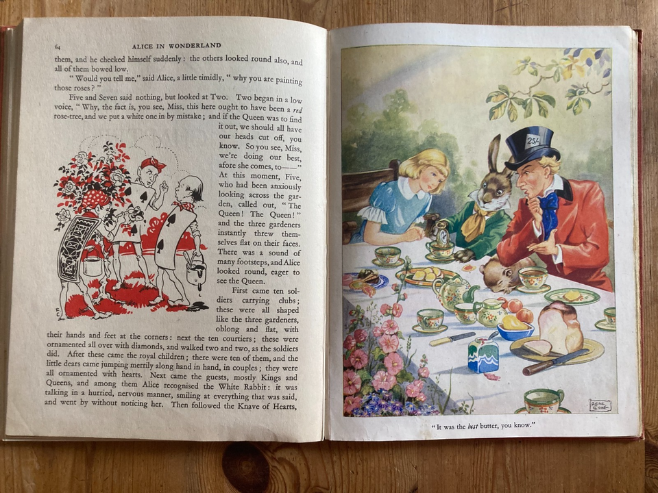 Alice in Wonderland by Lewis Carroll, illustrations Rene Cloke 1970s ...