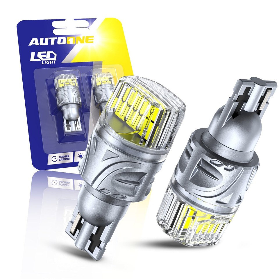 LED Backup Reverse Light Bulbs T15 921 912 906 6000K White Canbus Error ...