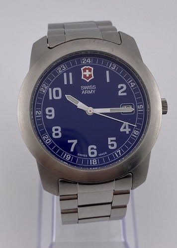 Swiss Army Victorinox Military Blue Day Dial St. Steel Aviation Mens ...