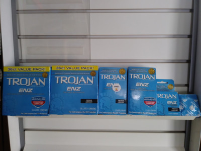 TROJAN ENZ Armor Premium Lubricant Latex Condom Retail Box 3ct/12ct ...