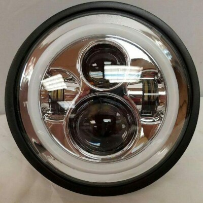 7″ FOR KAWASAKI VULCAN NOMAD 800 CHROME WITH PINK HALO HID LED ...