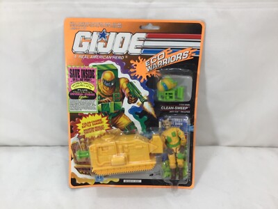 1991 Vintage Hasbro GI Joe Eco Warriors Clean Sweep Figure Carded MOC ...