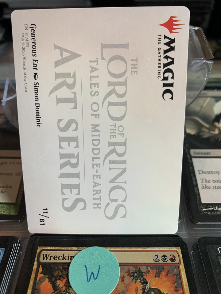 MTG MAGIC LORD OF THE RINGS ART SERIES GENEROUS ENT #11/81 | eBay