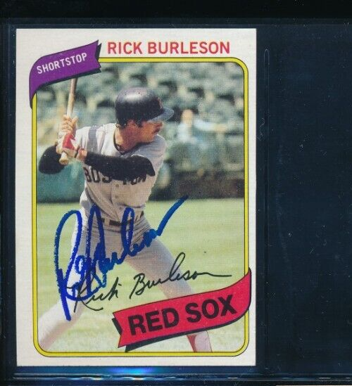 1980 Topps #645 Rick Burleson Red Sox Signed Autograph (GW26) SWSW6 | eBay