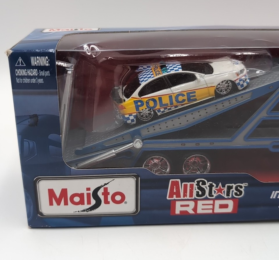 Maisto Police Transporters Red Hauler + exclusive Police Car 1:64 scale ...