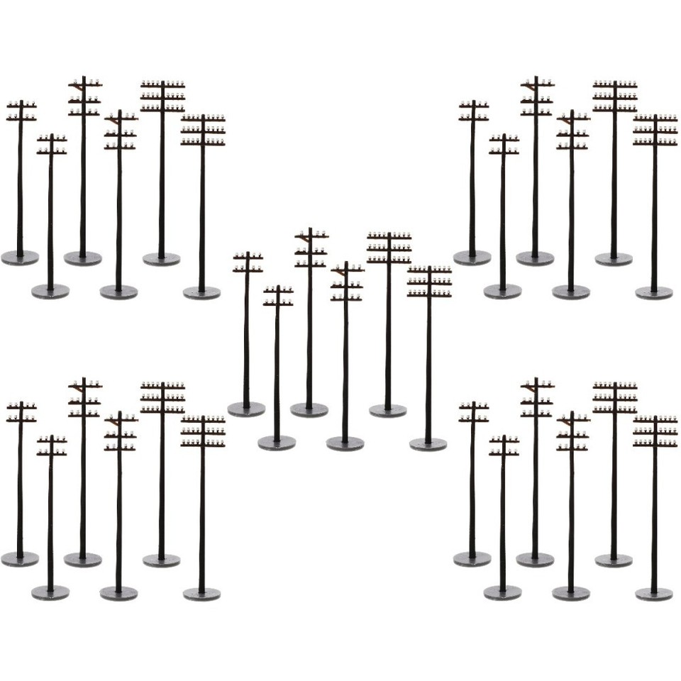 5 Pieces Model Building Telegraph Pole Models Mini Telephone Poles ...