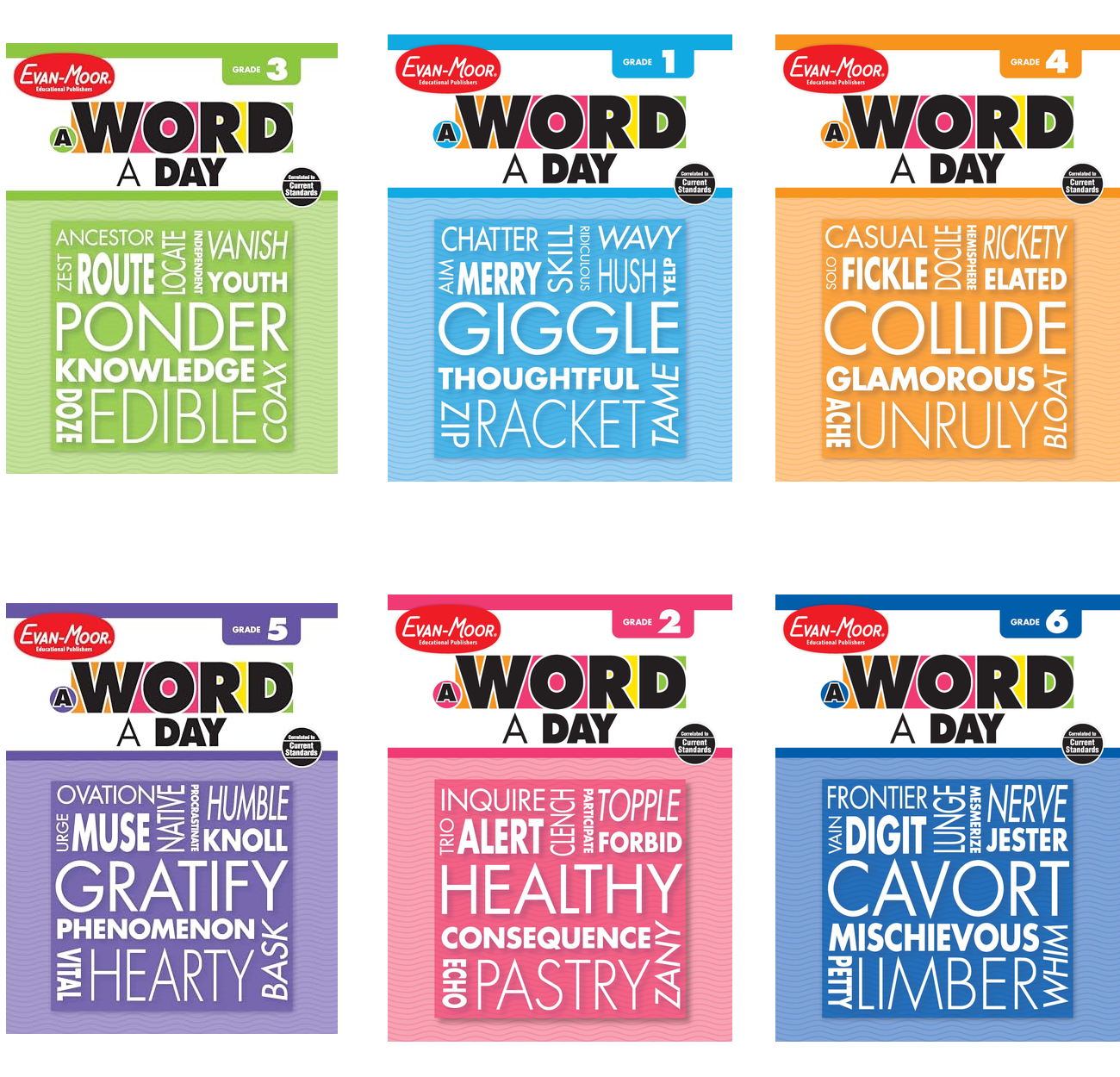 Evan Moor Word a Day 6-Book Paperback Collection | eBay