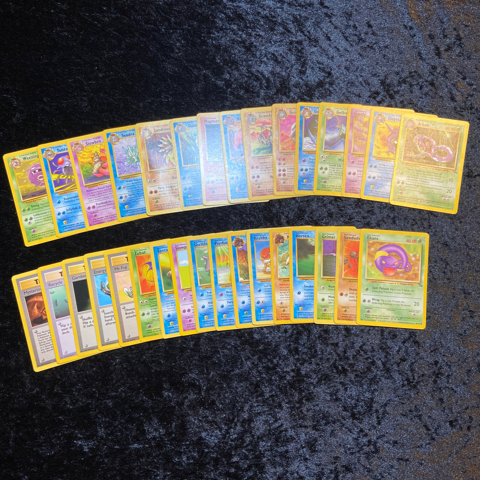 Fossil Set - COMPLETE 32 Common & Uncommon Pokemon Card Lot - WOTC ...