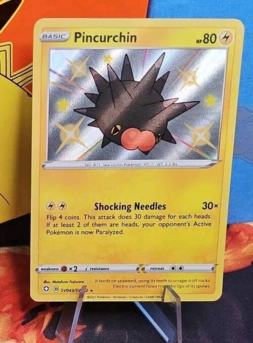 Pincurchin - SV043/SV122 - Shiny Rare Holo Card - Pokemon Shining Fates ...