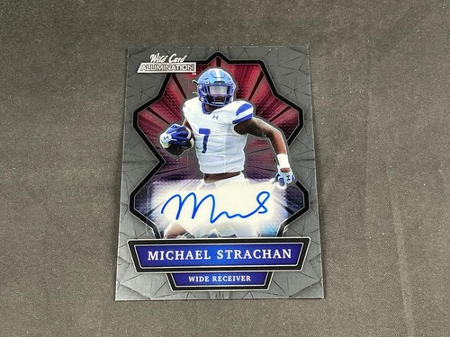 2021 WILD CARD ALUMINATION FOOTBALL MICHAEL STRACHAN ABC-A ROOKIE AUTO ...