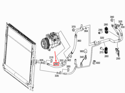 NEW MERCEDES-BENZ GL X166 A/C REFRIGERANT LINE A1668300215 | eBay