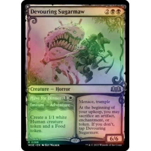 FOIL DEVOURING SUGARMAW (SHOWCASE) X4 Wilds Of Eldraine WOE Magic MTG ...