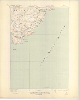 Cutler, Maine, USGS Topographic Map, Reprinted in 1944, | eBay